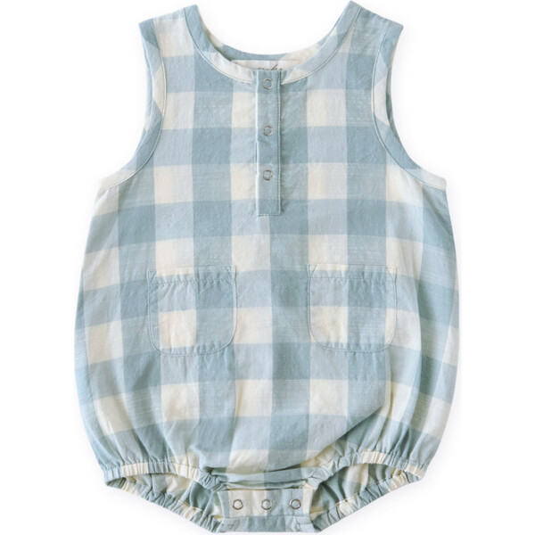 Pocket One-Piece, Checkmate Pond - Pehr Rompers | Maisonette