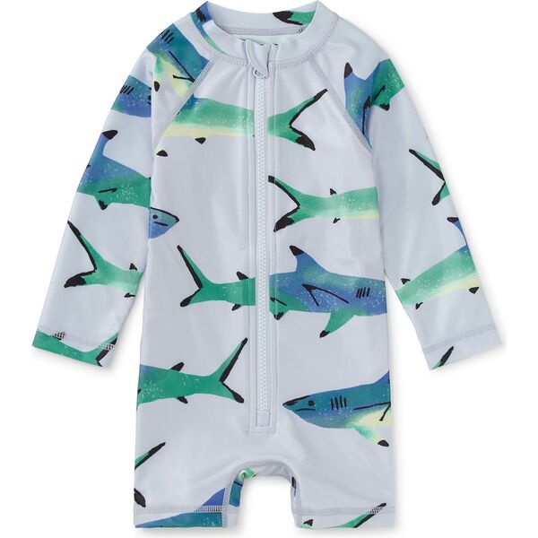 Rash Guard Baby Swimsuit, Painted Sharks - Tea Collection Swim | Maisonette