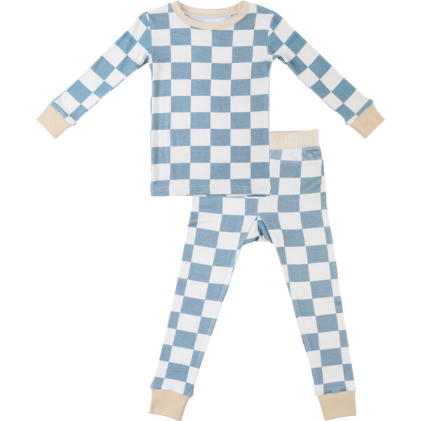 Toddler/Kids Bamboo Pajamas , Blueberry Checkerboard - Dreamland Baby ...