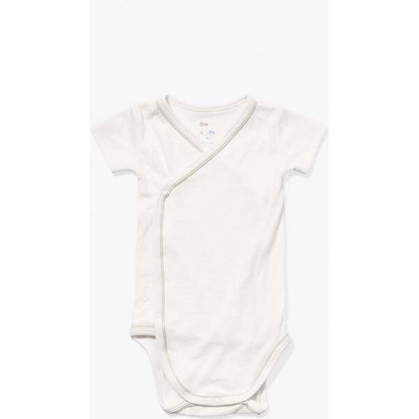 Crossbody Short Sleeve One-piece, Sea Glass Piping - Oso & Me Rompers ...
