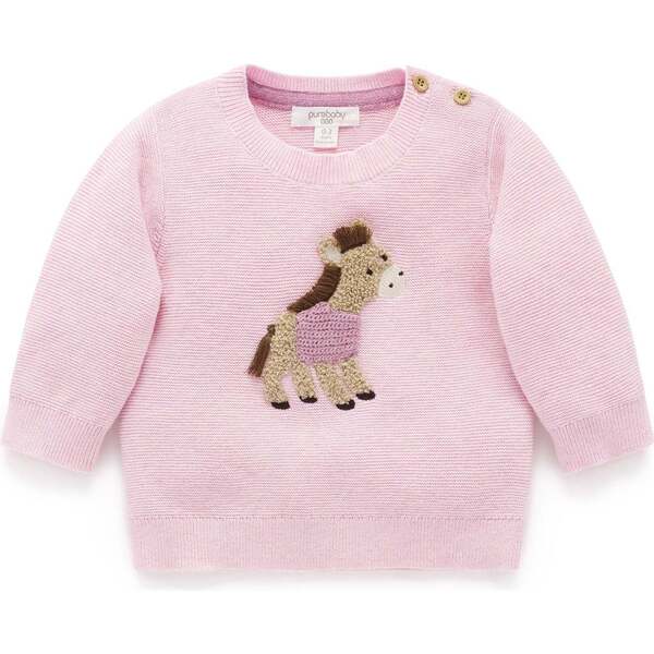 On The Farm Jumper Primrose Melange - Purebaby Sweaters | Maisonette