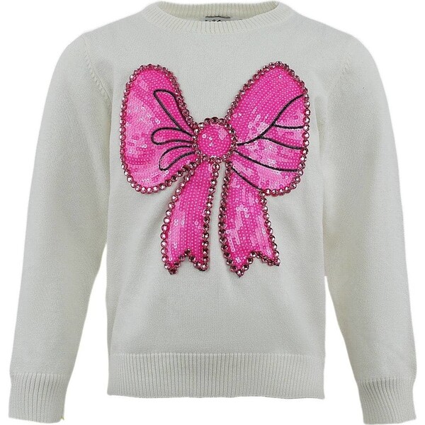 Pinky Big Bow Sweater - Lola + The Boys Sweaters | Maisonette
