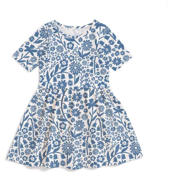 Alberta Dress Dutch, Floral Delft Blue - Winter Water Factory Dresses ...