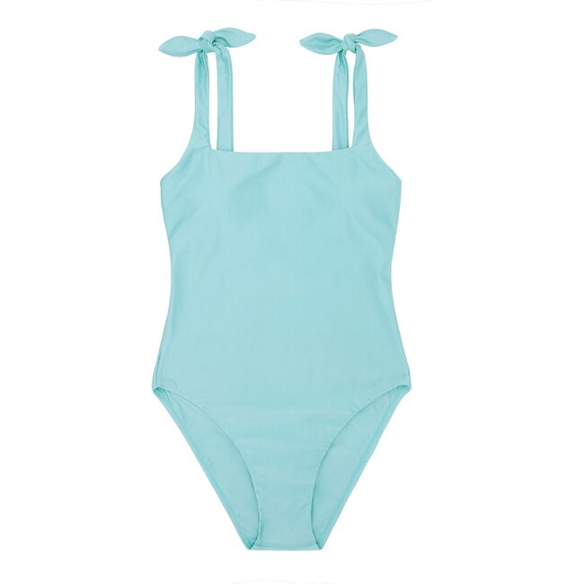 Women's Tie Knot One Piece, Azul - Minnow Swim & Bathing Suits | Maisonette