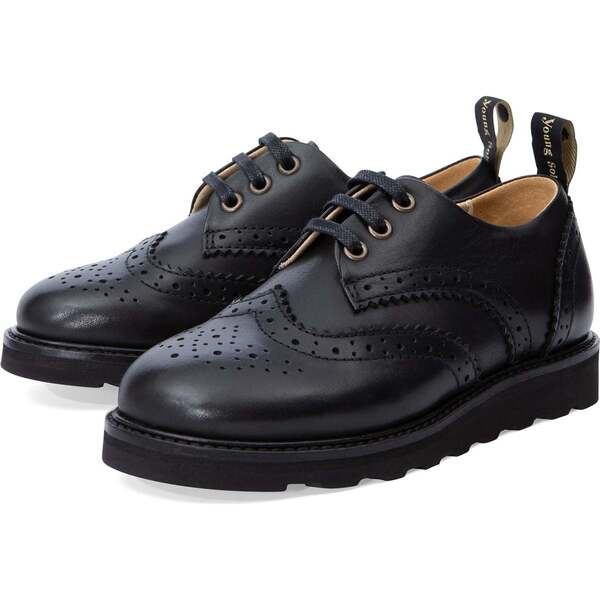 Brando Back to School Brogue Shoe, Black - Young Soles Shoes | Maisonette