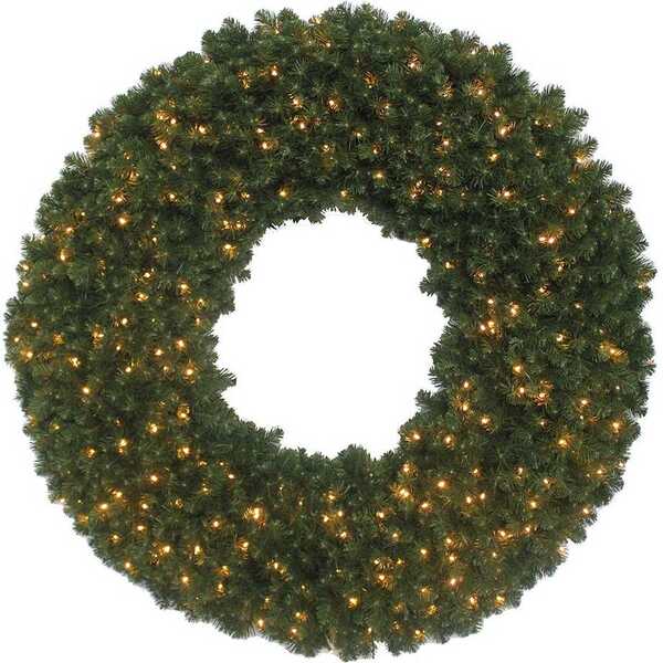 60-Inch Pre-Lit Commercial Wreath - Kurt Adler Accents | Maisonette