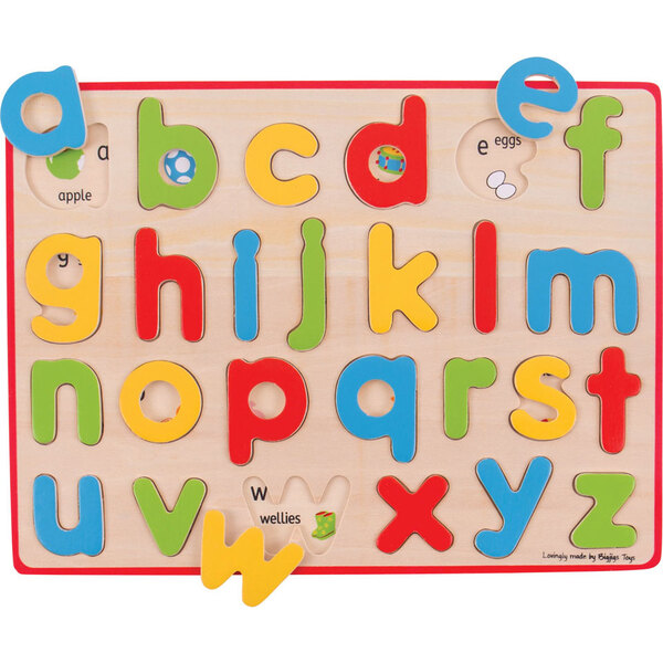 Inset Puzzle - Lowercase Alphabet - Bigjigs Toys Puzzles | Maisonette