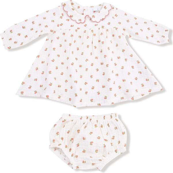 Long Sleeve Petal Collar Dress and Bloomer, Petite Pointe Fleur - Angel ...