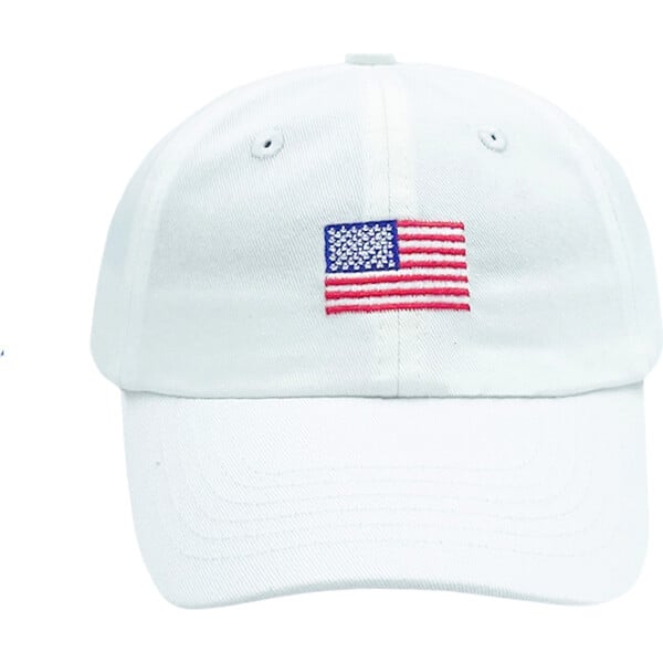 American Flag Baseball Hat, White - Bits & Bows Hats, Scarves & Gloves ...