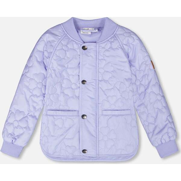 Quilted Mid-Season Jacket, Lavender - Deux par Deux Outerwear | Maisonette
