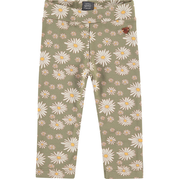 All-Over Graphic Daisy Flower Print Leggings, Army - Babyface Pants ...