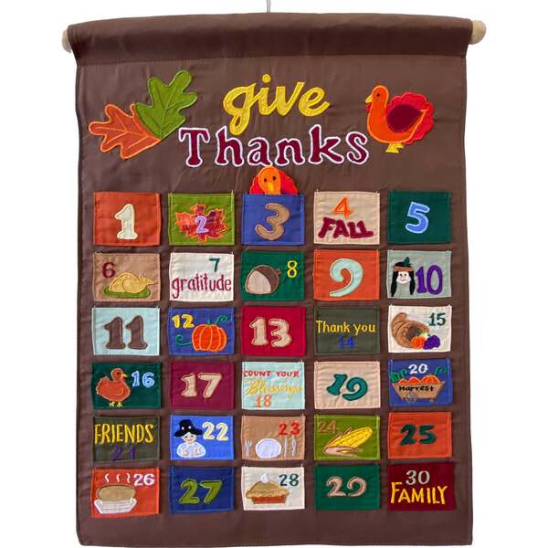 "Give Thanks" Thanksgiving Countdown Advent Calendar - Pockets of ...