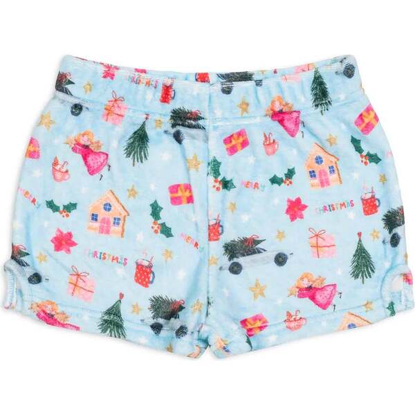 Christmas Lounge Shorts Light Blue - Preppy Goose Shorts | Maisonette