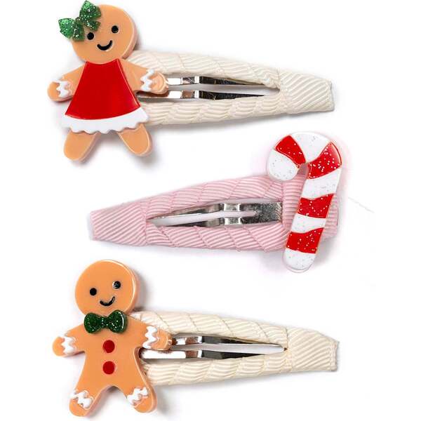 Gingerbread Candy Cane Snap Clips - Lilies & Roses Hair Accessories ...