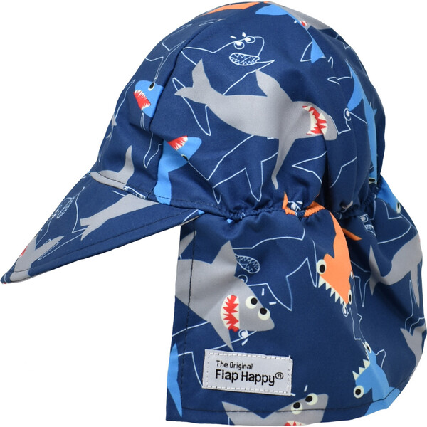 UPF 50+ Original Flap hat, Shark Doodles - Flap Happy Hats, Scarves ...