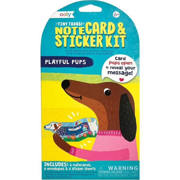 Tiny Tada! Note Cards Set - Playful Pups - OOLY Arts & Crafts | Maisonette