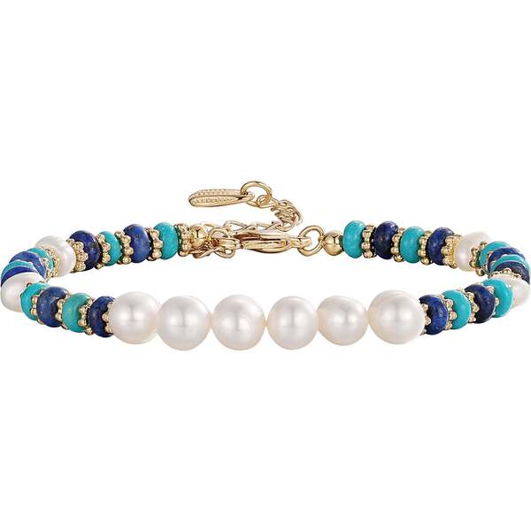 Thetis Bracelet, Blue & White - Retro Chic Jewelry | Maisonette
