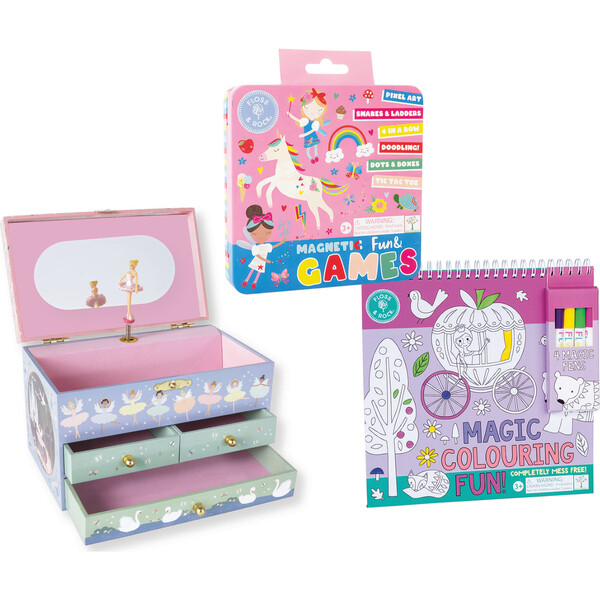 Musical Jewelry Box with Fun & Games Bundle - Floss & Rock Arts ...