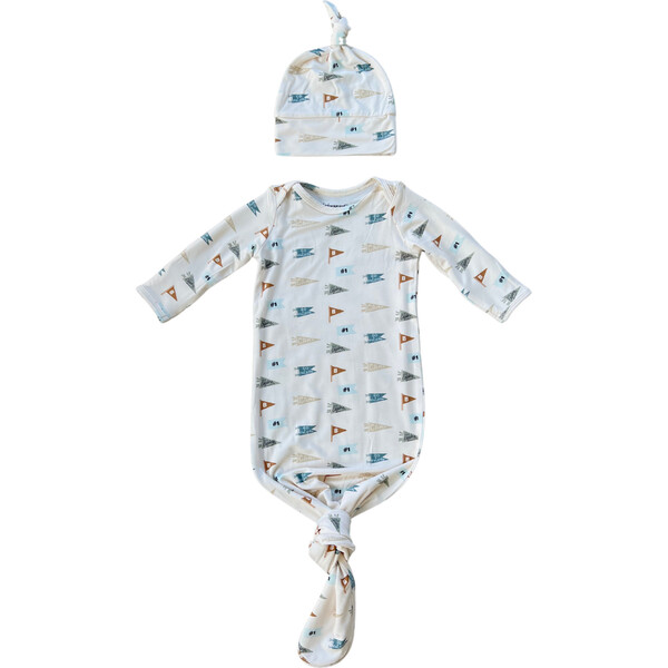 Knotted Sleeper Set Retro Banner - Babysprouts Sleepwear | Maisonette