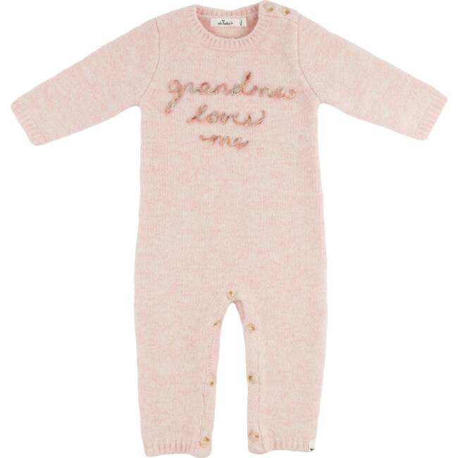 Grandma Loves Me Heather Knitted Romper - oh baby! Rompers | Maisonette