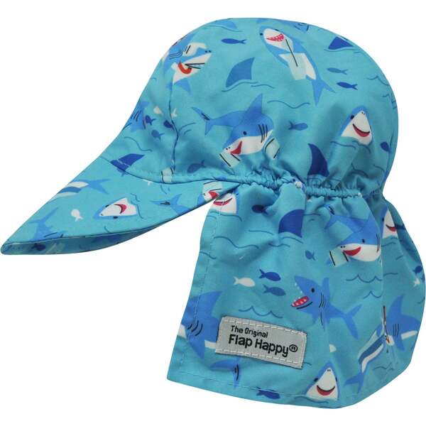 UPF 50+ Original Flap Hat, Snorkeling Sharks - Flap Happy Hats ...